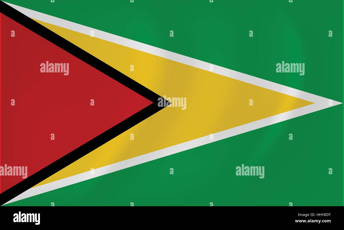 Vector image of the Guyana waving flag Stock Vector Image & Art - Alamy