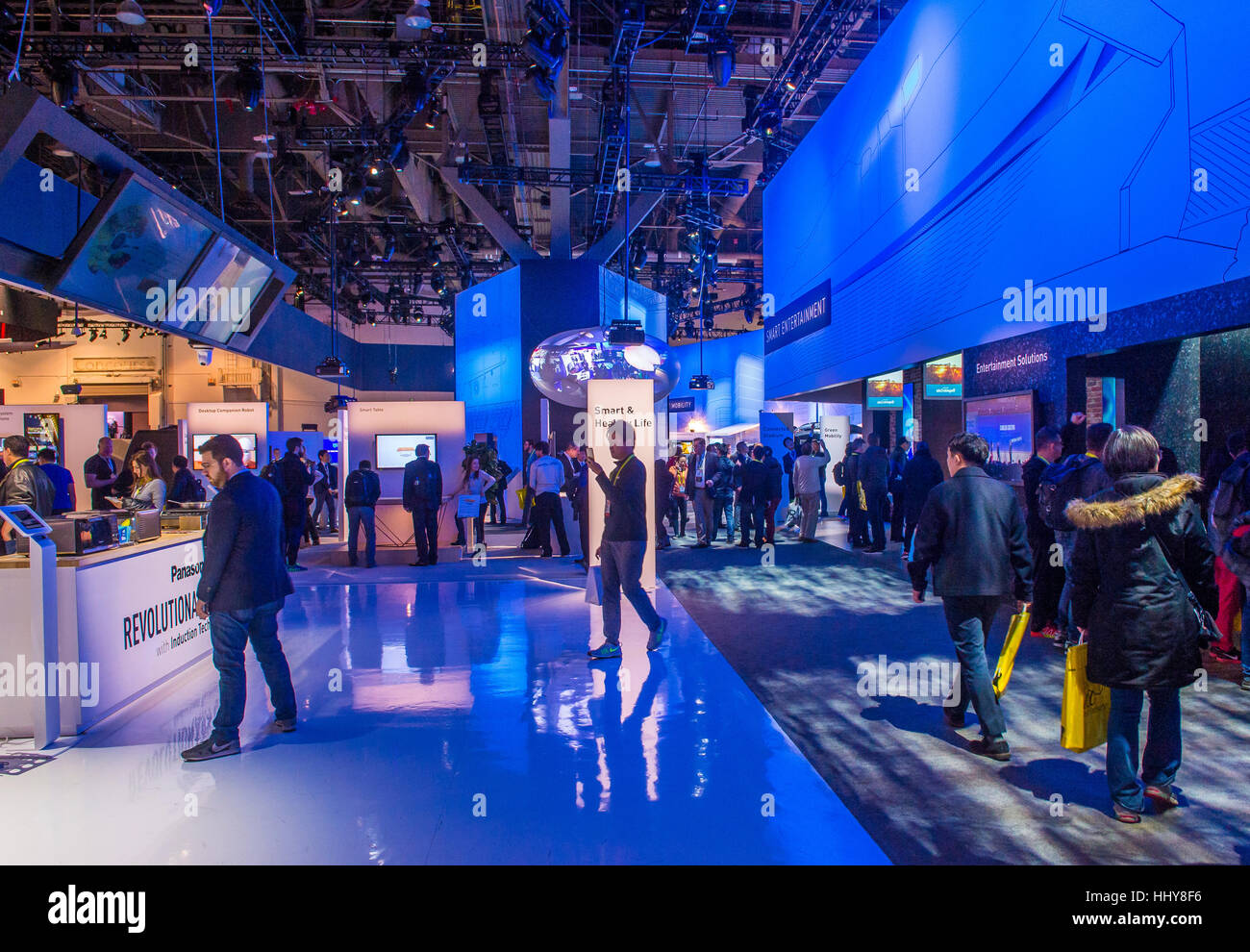 LAS VEGAS - JAN 08 : The Panasonic booth at the CES show in Las Vegas ...