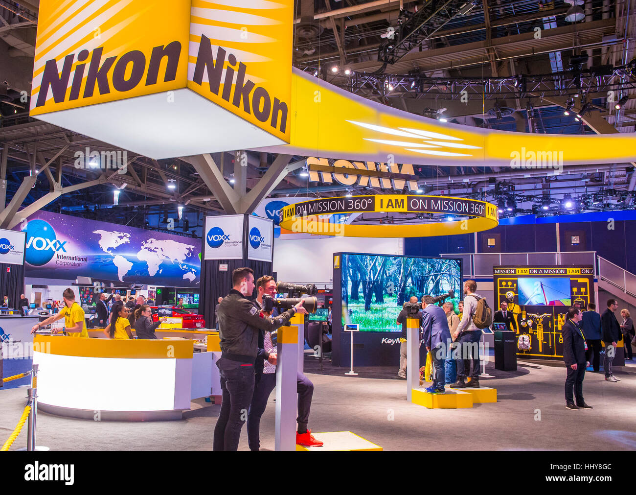 The Nikon booth at the CES show in Las Vegas Stock Photo - Alamy