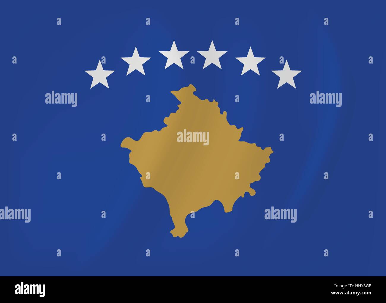 Vector image of the Kosovo waving flag Stock Vector Image & Art - Alamy
