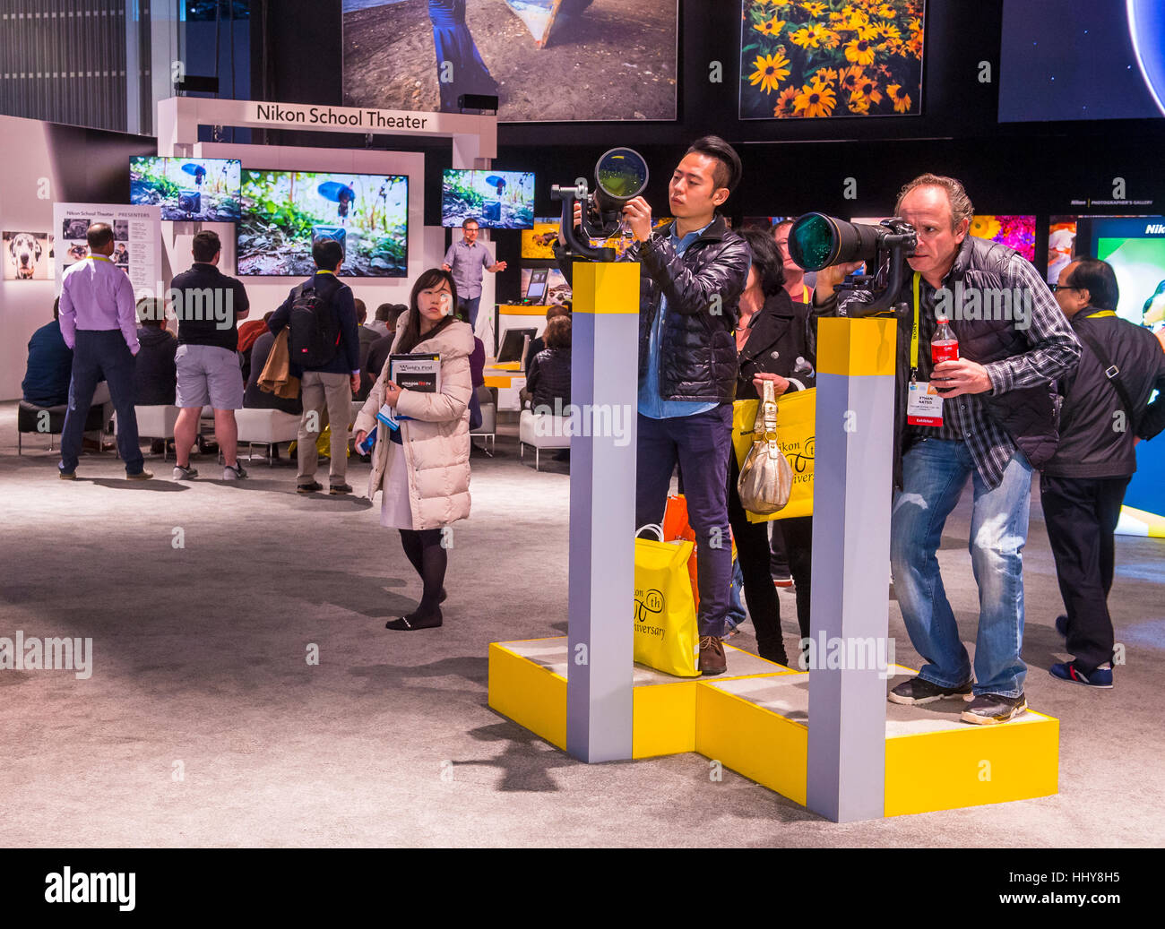 The Nikon booth at the CES show in Las Vegas Stock Photo - Alamy