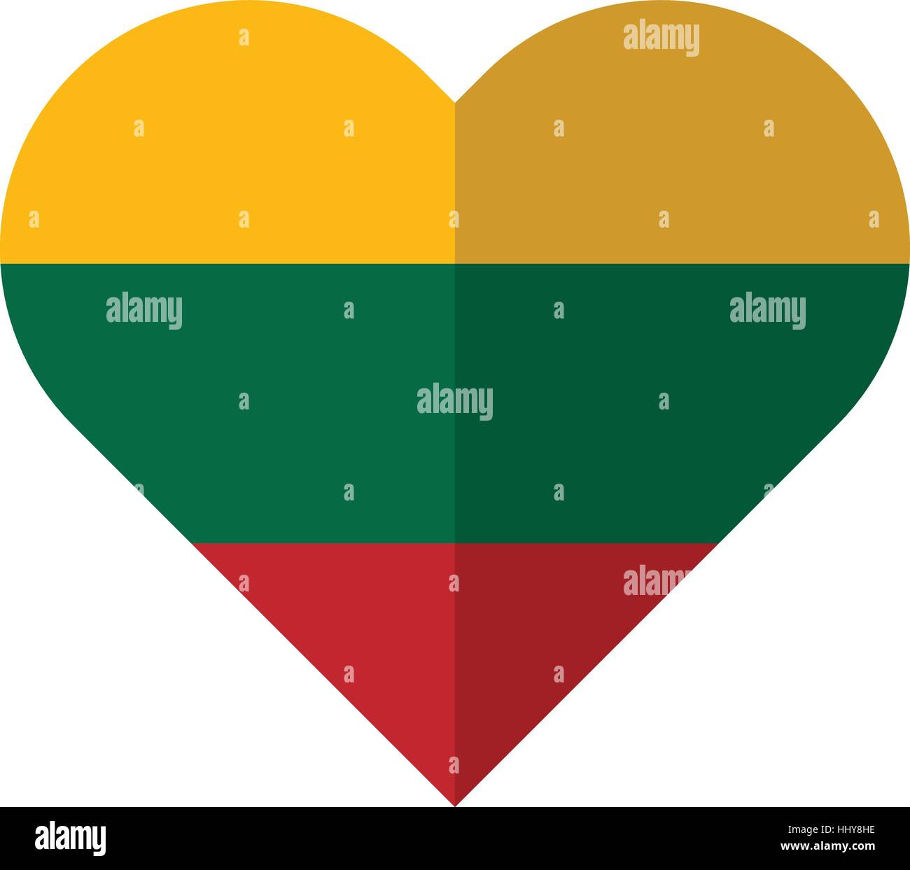 Vector image of the Lithuania flat heart flag Stock Vector Image & Art ...