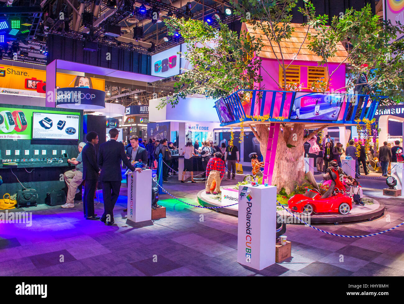 LAS VEGAS - JAN 08 : The Polaroid booth at the CES show held in Las ...