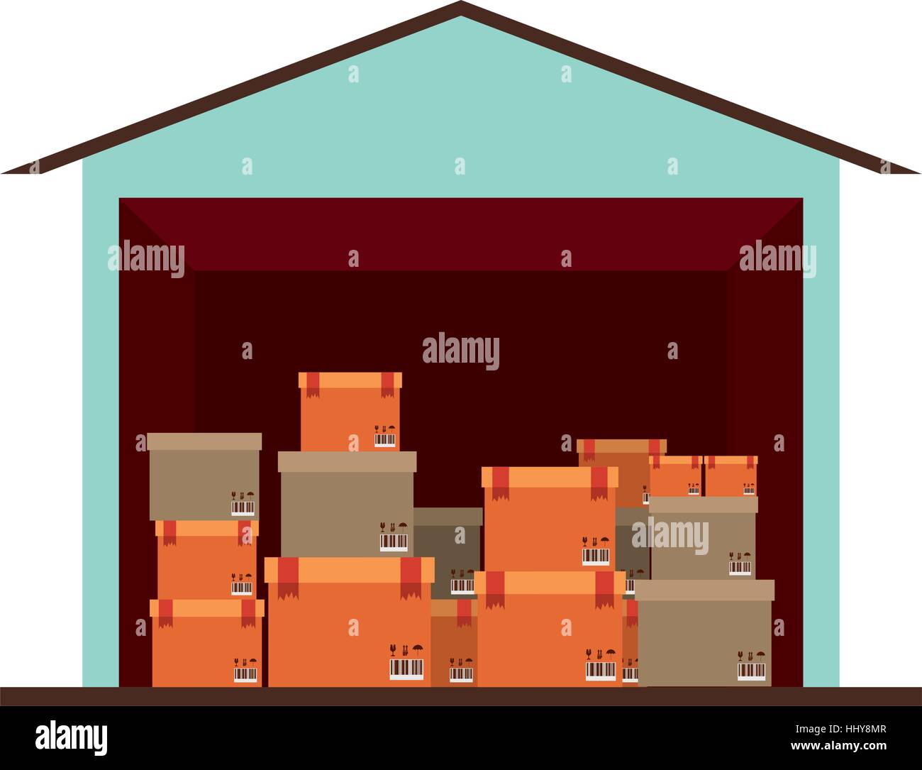 storage cellar with multiple package vector illustration Stock Vector ...