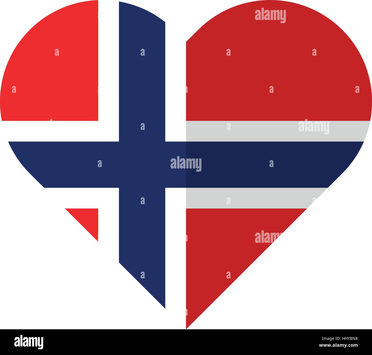 Vector image of the Norway flat heart flag Stock Vector Image & Art - Alamy