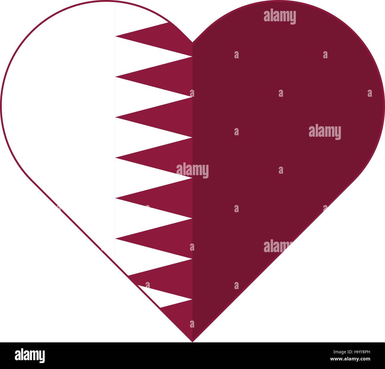 Qatar heart Stock Vector Images - Alamy