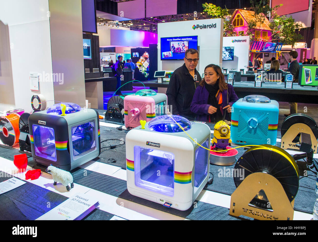LAS VEGAS - JAN 08 : The Polaroid booth at the CES show held in Las ...