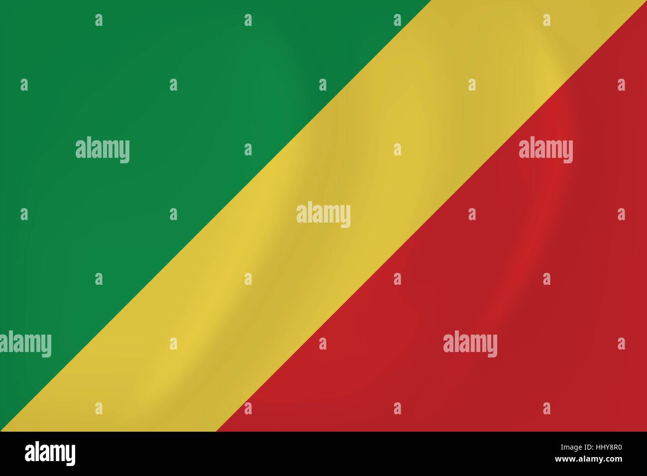 Vector image of the Republic of Congo waving flag Stock Vector Image ...