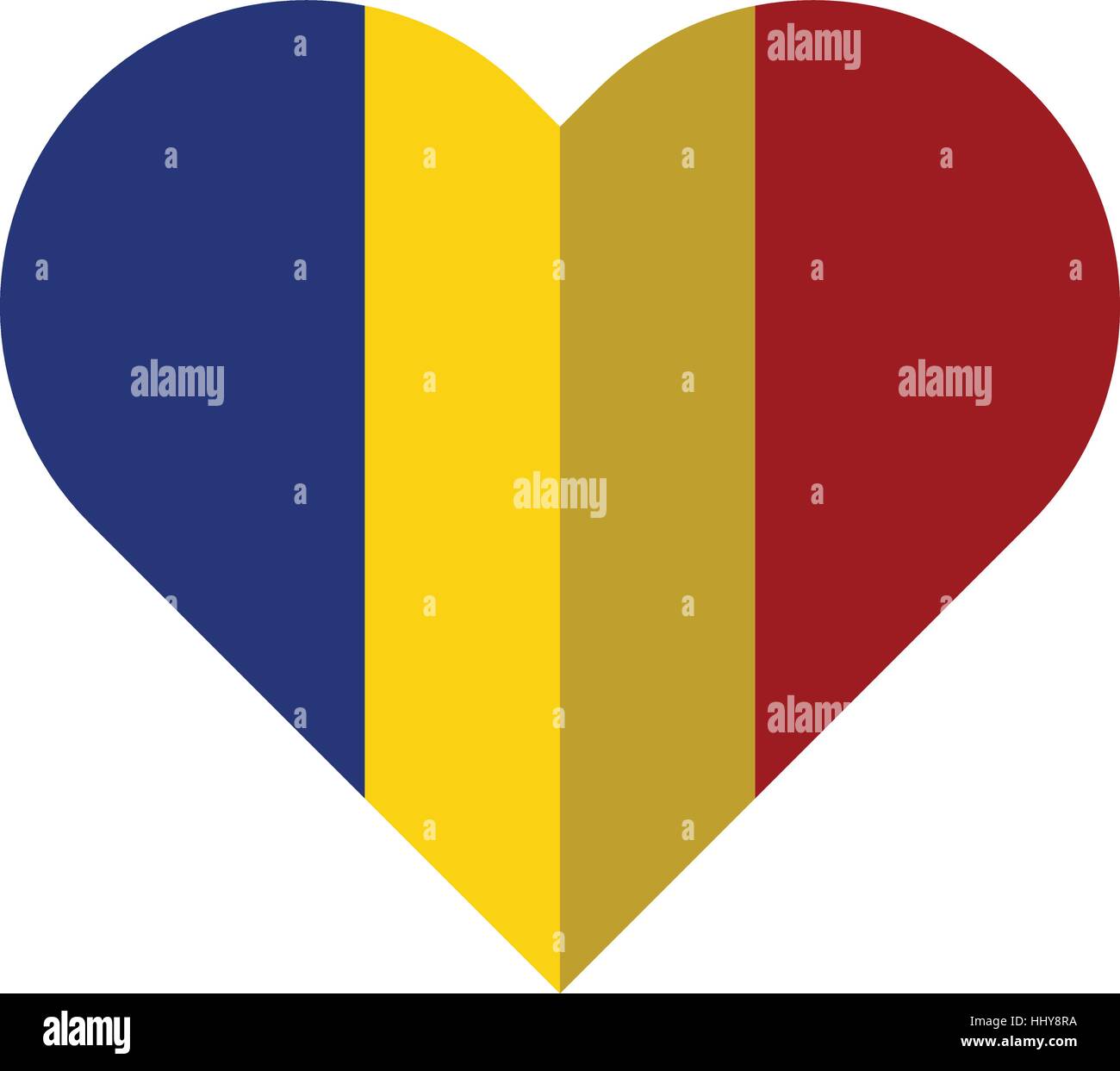 Vector image of the Romania flat heart flag Stock Vector Image & Art ...