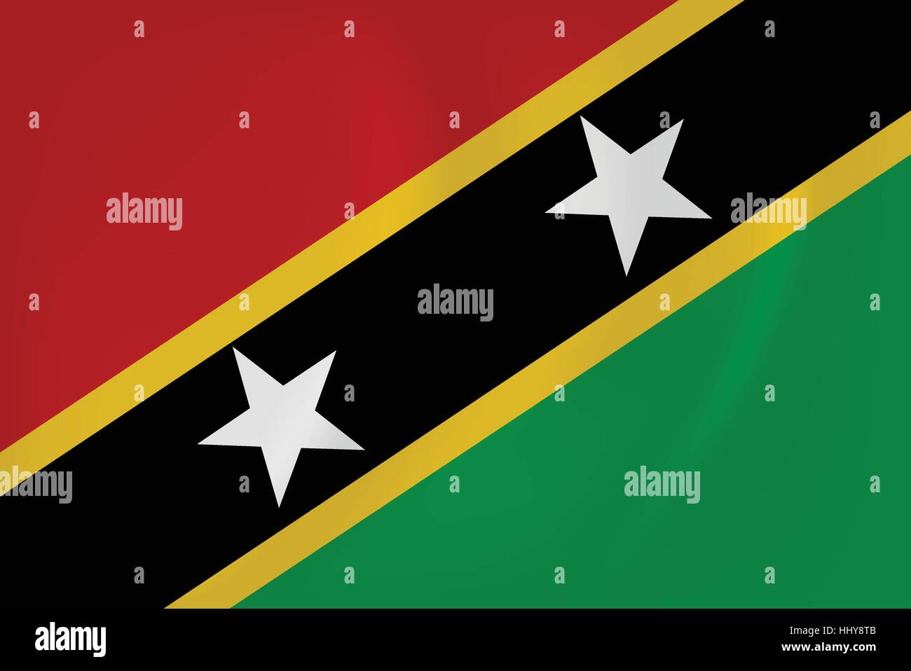 Nevis vector flag Stock Vector Images - Alamy