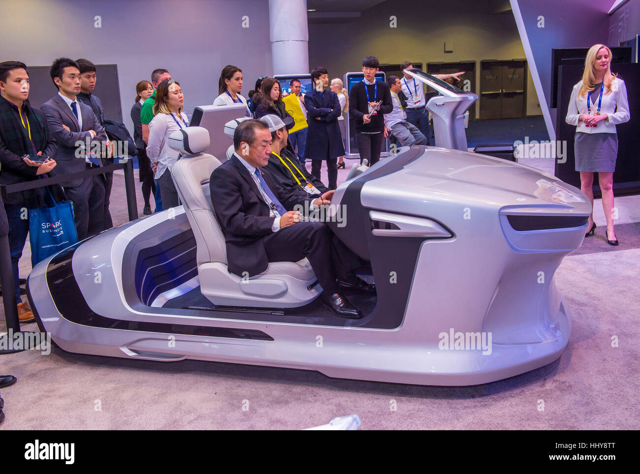 LAS VEGAS - JAN 08 : The Hyundai Mobis Concept car simulator at the CES ...