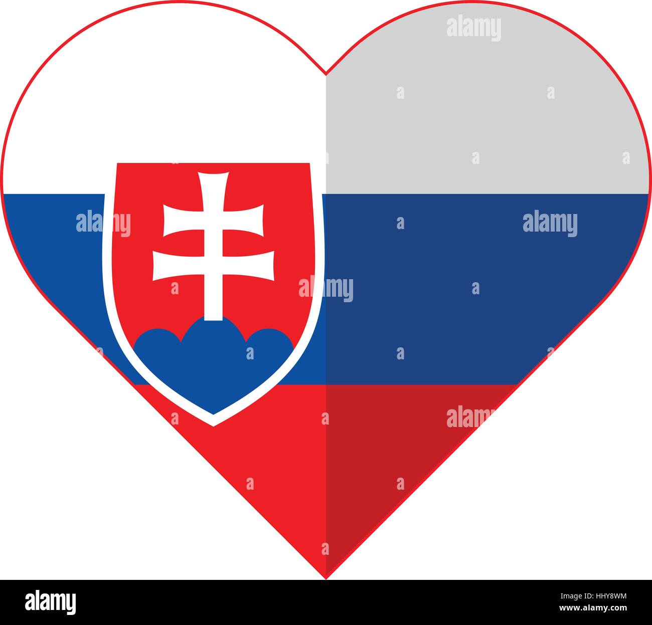 Vector image of the Slovakia flat heart flag Stock Vector Image & Art ...