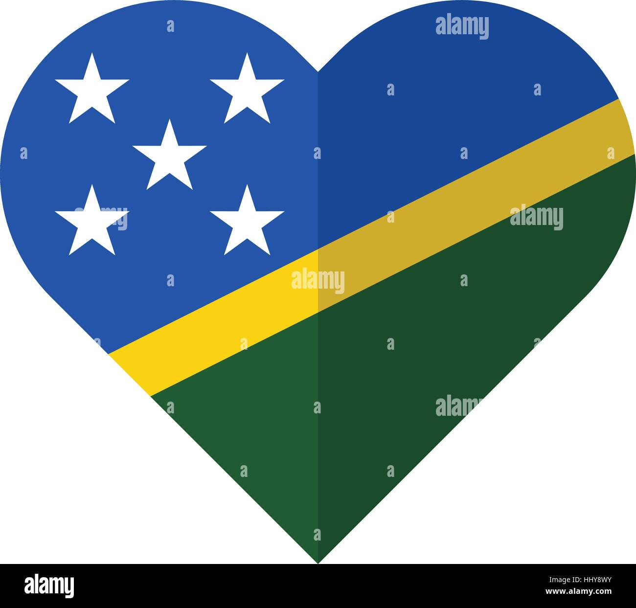 Vector image of the Solomon islands flat heart flag Stock Vector Image & Art - Alamy