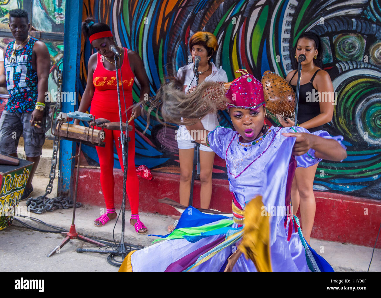 HAVANA, CUBA - JULY 18 : Rumba dancer in Havana Cuba on July 18 2016 ...