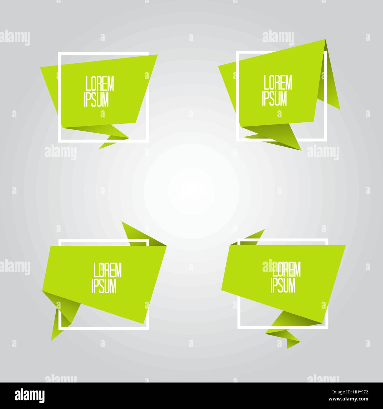 Abstract geometric origami speech bubble. Vector illustration Stock ...