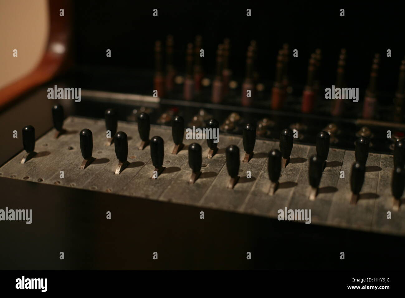 antique switchboard at Spanish hydro electric facility Stock Photo - Alamy