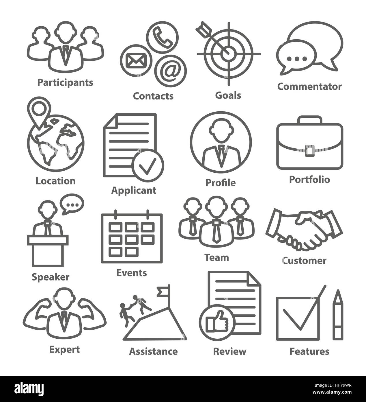 Profile icons pack in Cut Out Stock Images & Pictures - Alamy