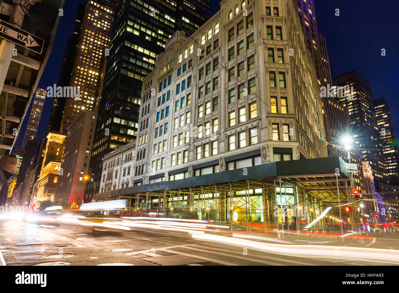 Endurance shooying on New York City night road Stock Photo - Alamy