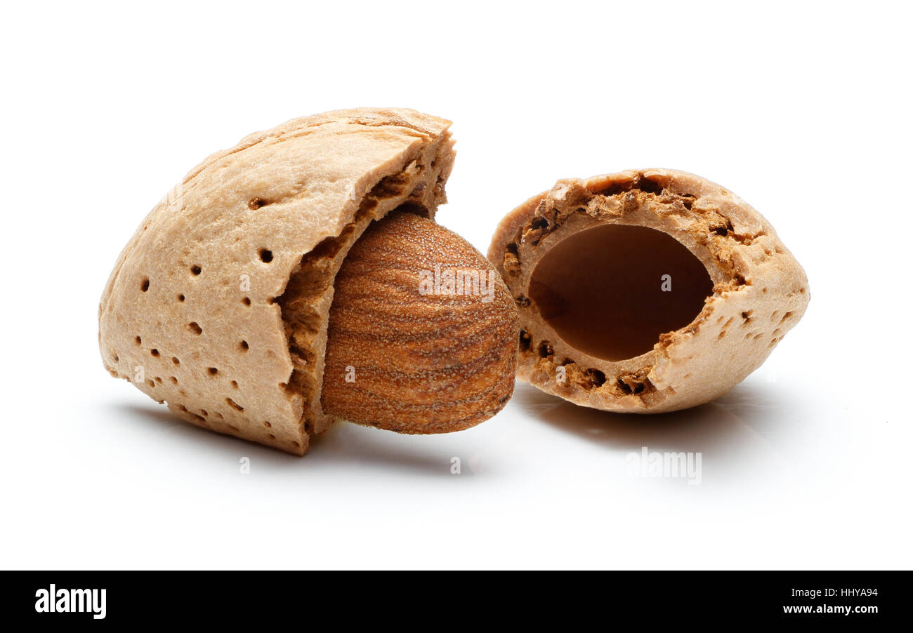 Almond with broken shell hi-res stock photography and images - Alamy