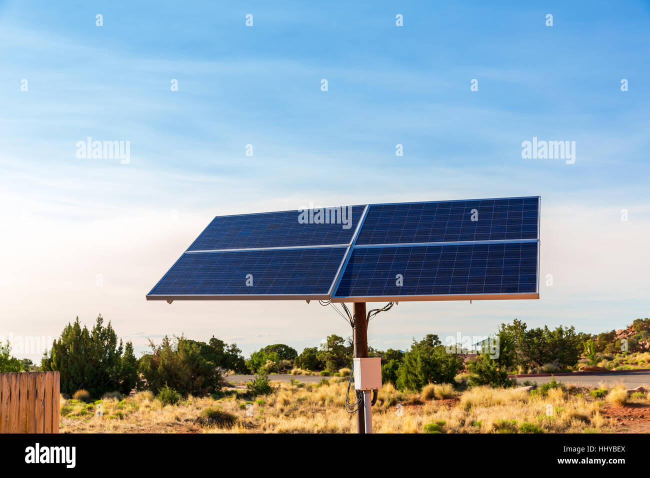 Blue solar panels Stock Photo - Alamy