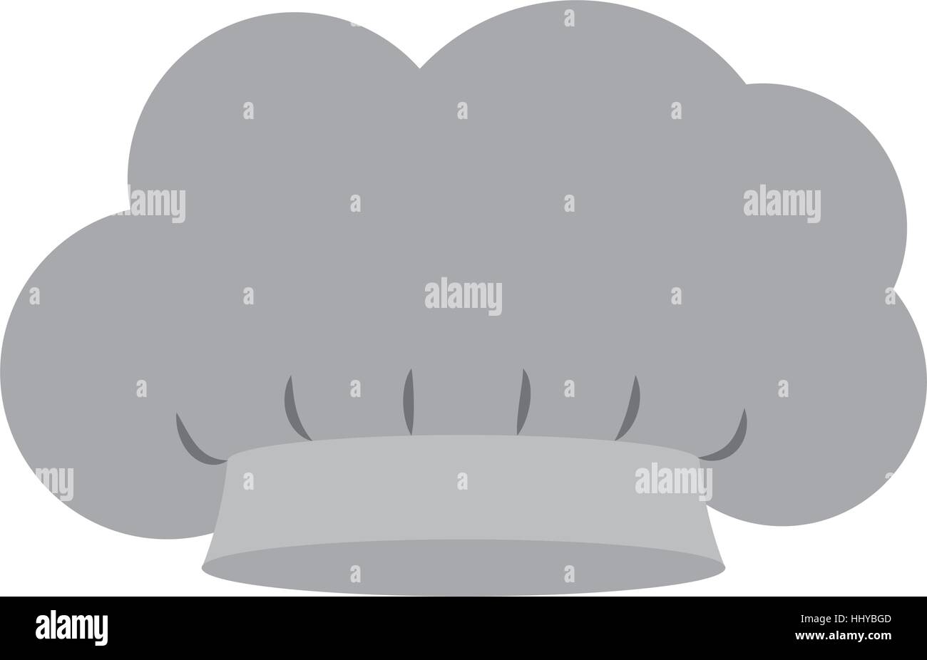 gray scale silhouette of chefs hat vector illustration Stock Vector ...