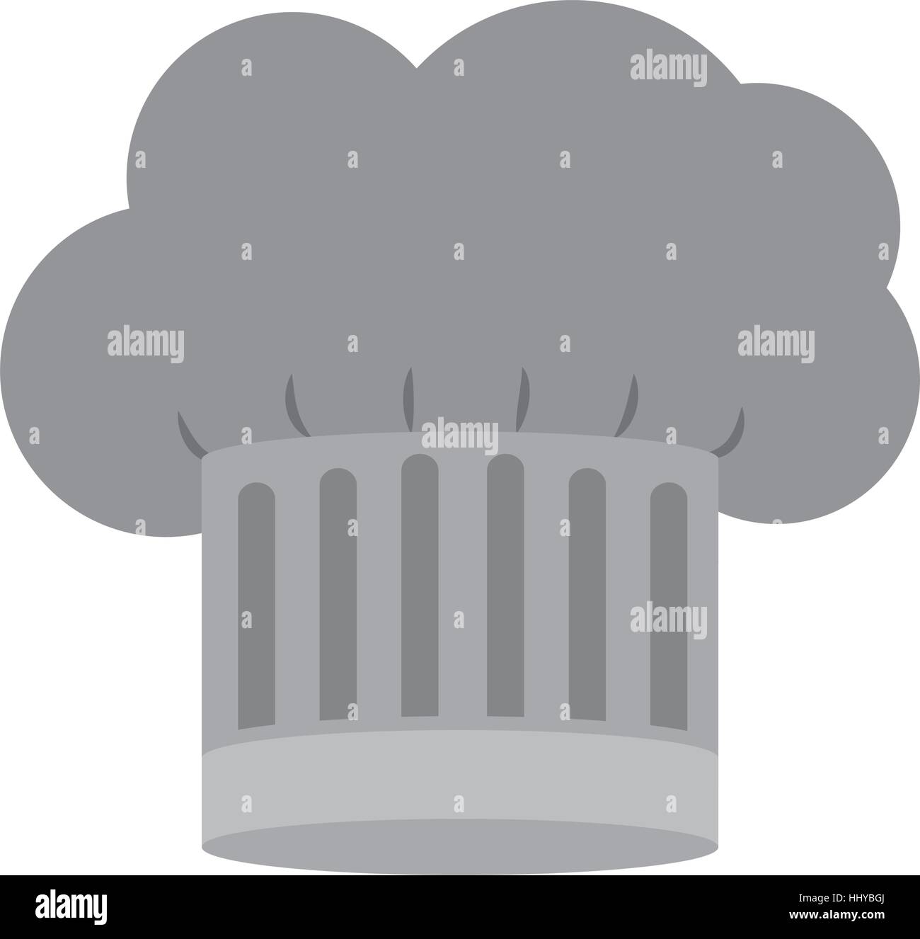 gray scale silhouette of chefs hat with details vector illustration ...