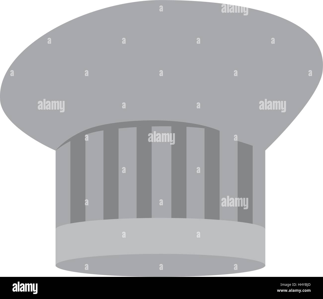 gray scale silhouette of chefs hat with lines vector illustration Stock ...