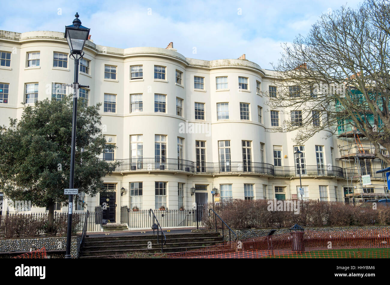 Liverpool Gardens Worthing West Sussex UK a popular row of Regency ...