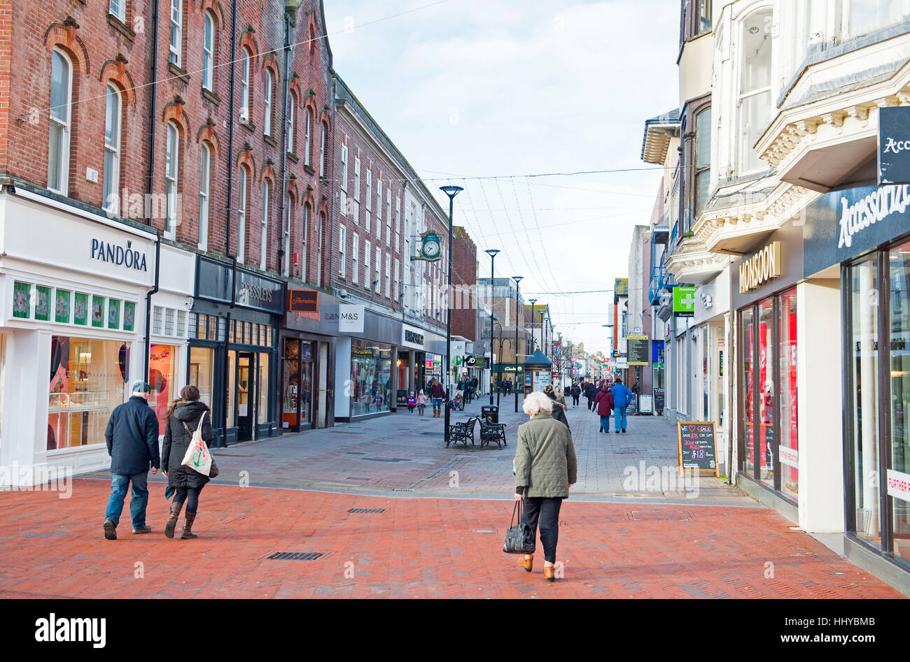 Montague Street Worthing West Sussex UK Stock Photo - Alamy