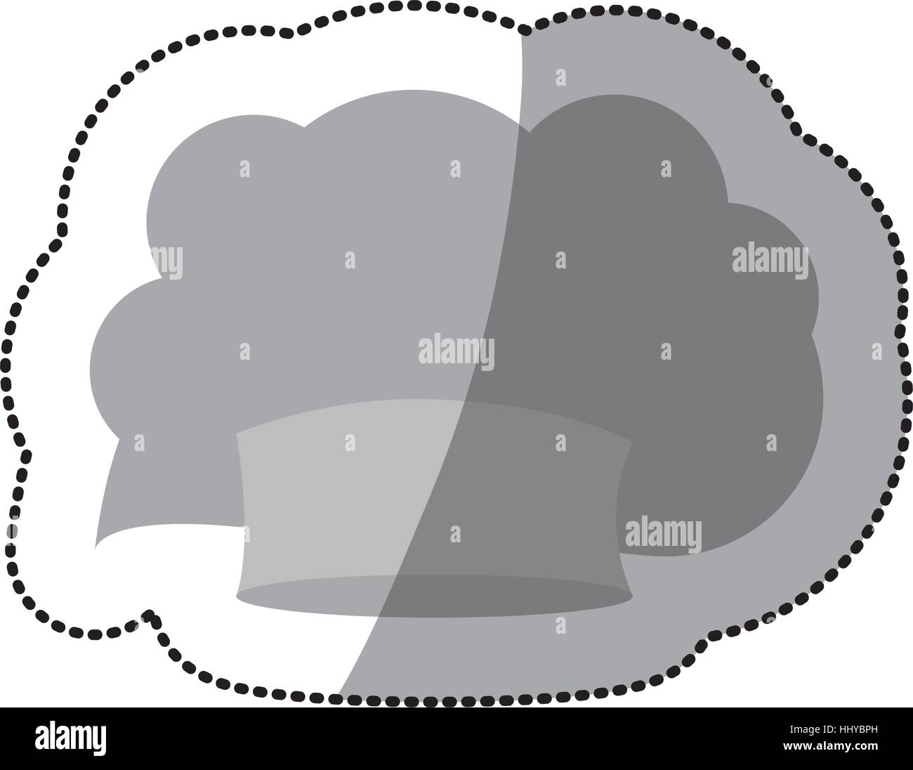 dotted sticker of chefs hat shading vector illustration Stock Vector ...