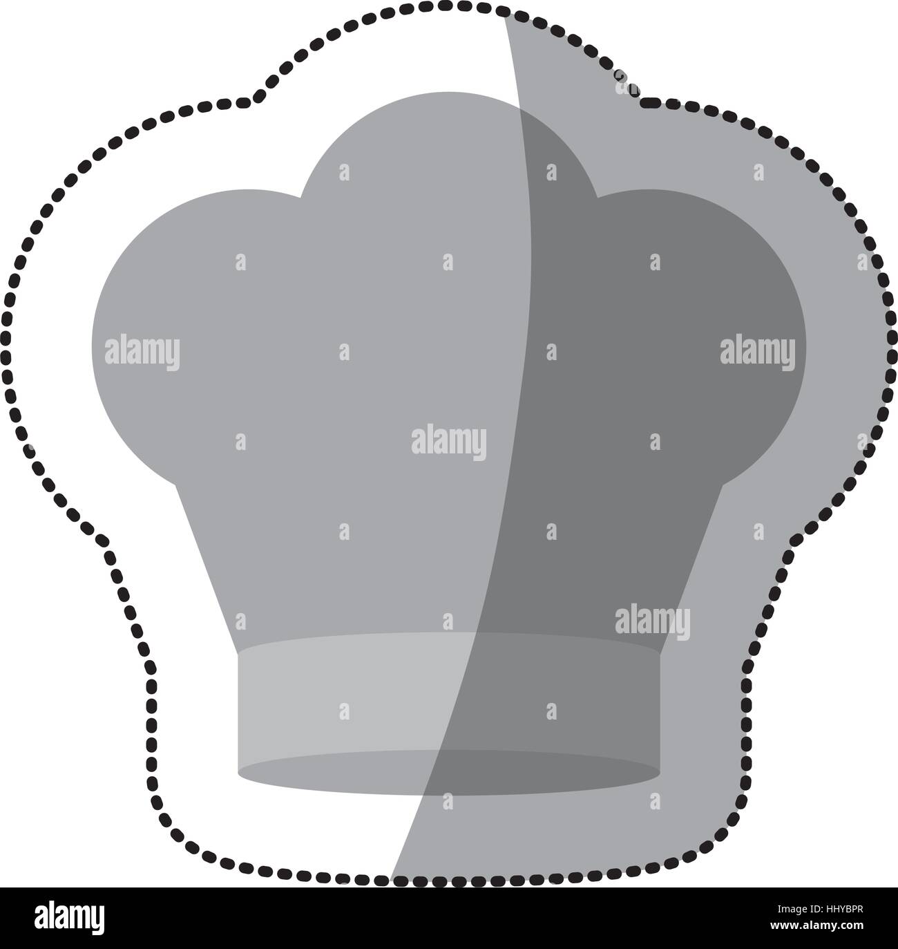 dotted sticker of chefs hat in crown shape vector illustration Stock ...