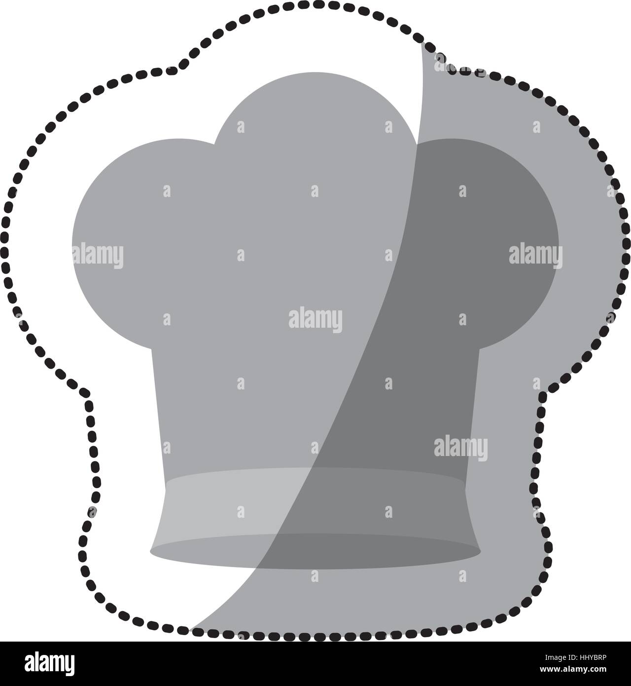 dotted sticker of chefs hat shading and small vector illustration Stock ...