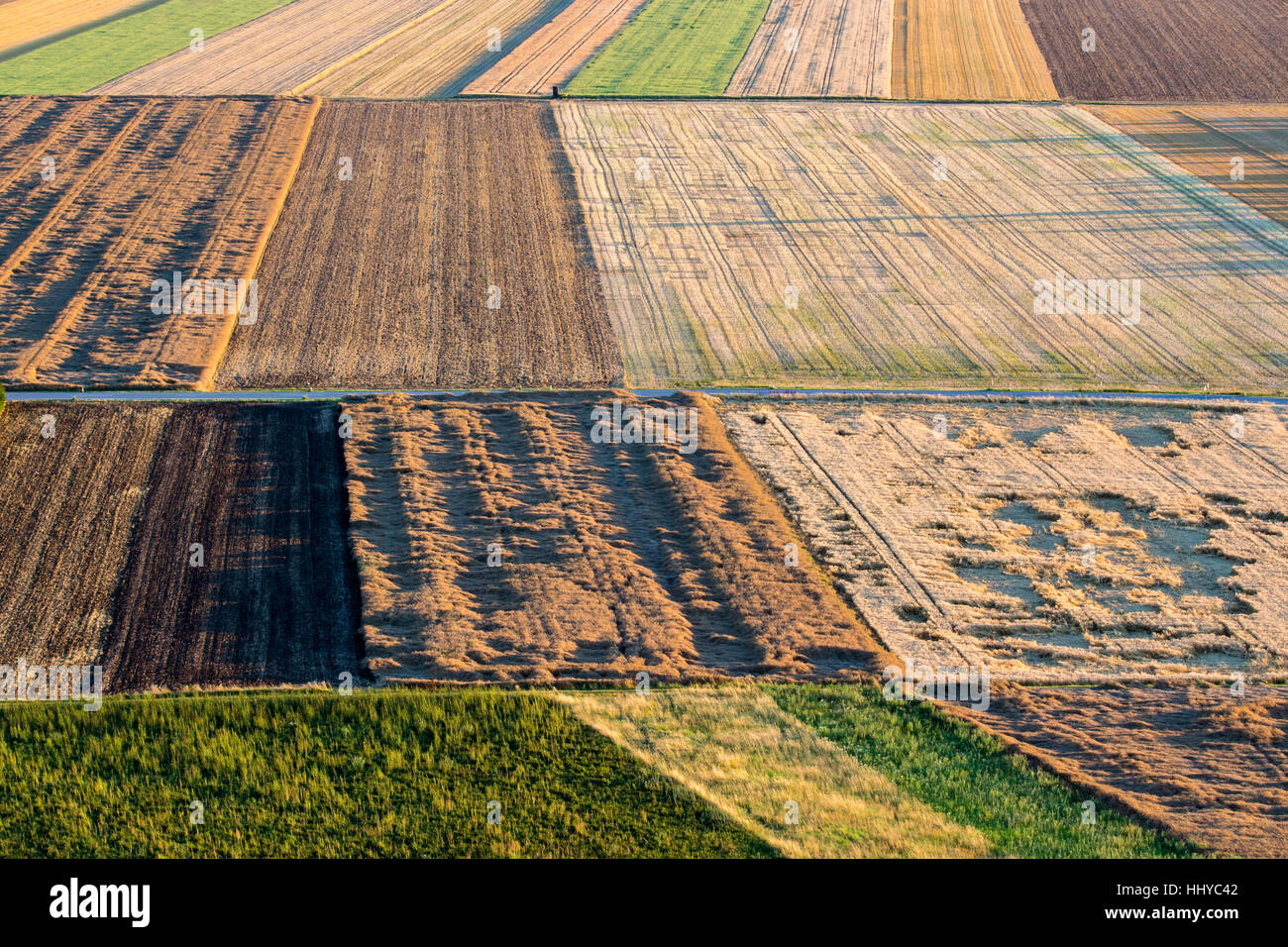 Colorful field pattern in Austria Stock Photo - Alamy