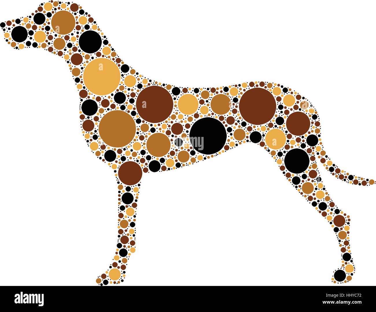 dotted dog illustration isolated Stock Vector Image & Art - Alamy