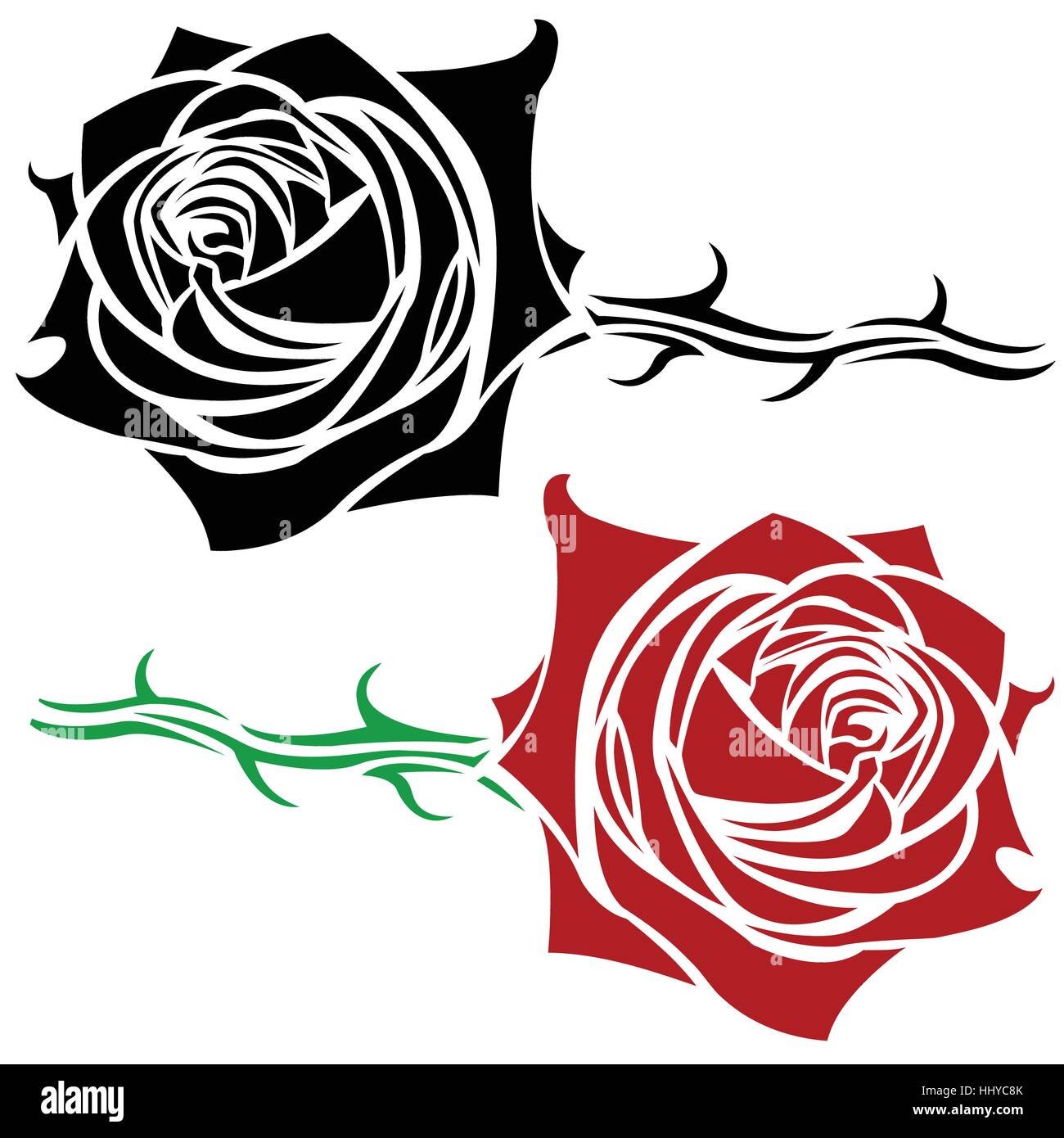rose illustration isolated Stock Vector Image & Art - Alamy