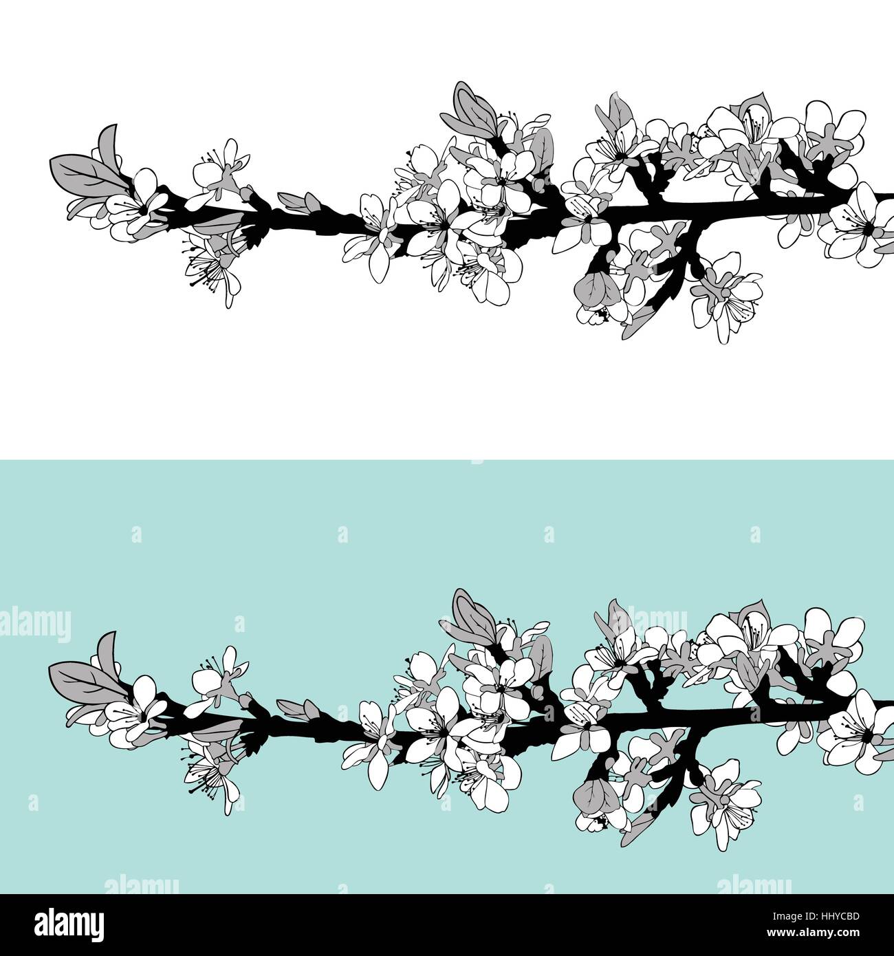 illustration of blooming twig Stock Vector Image & Art - Alamy