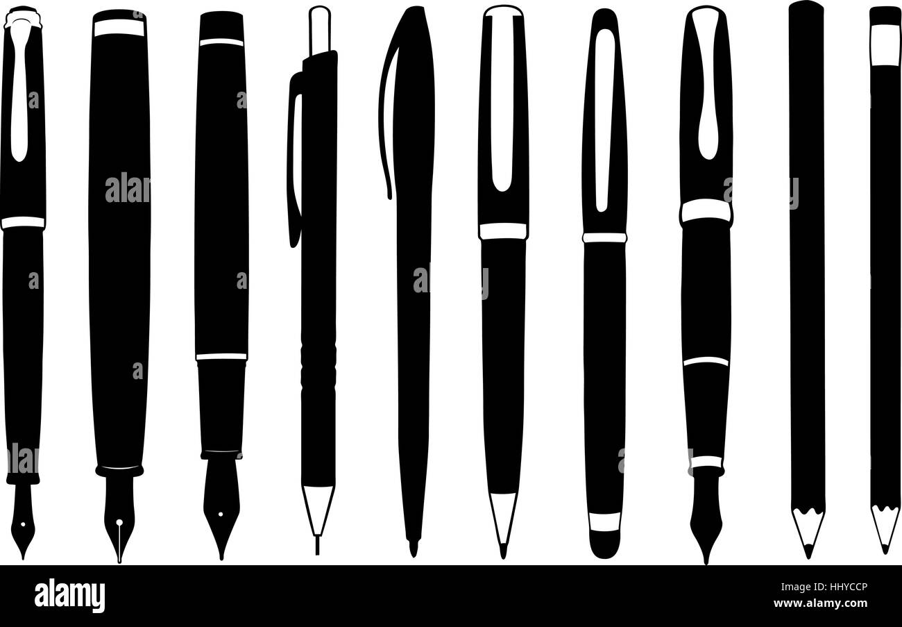 different writing tools isolated Stock Vector Image & Art - Alamy