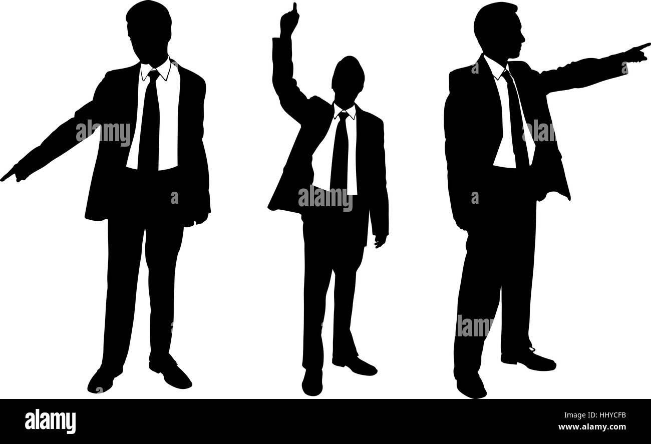 set of businessmen pointing isolated Stock Vector Image & Art - Alamy