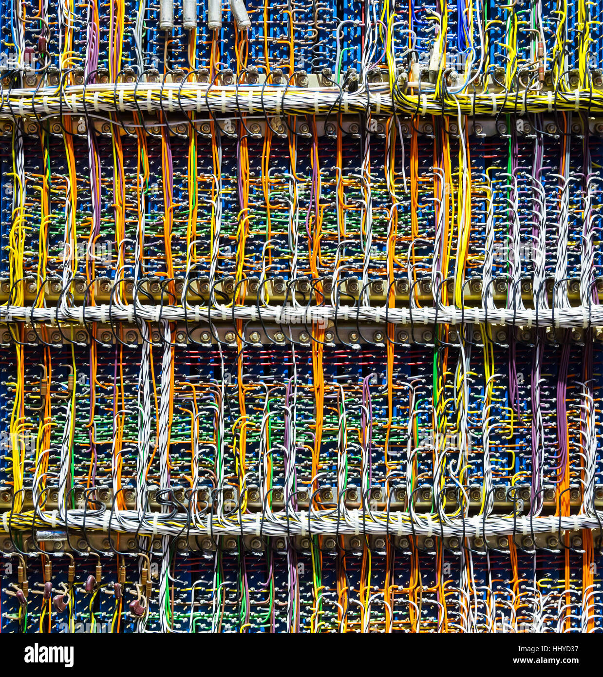 Old telephone switchboard cables hi-res stock photography and images ...