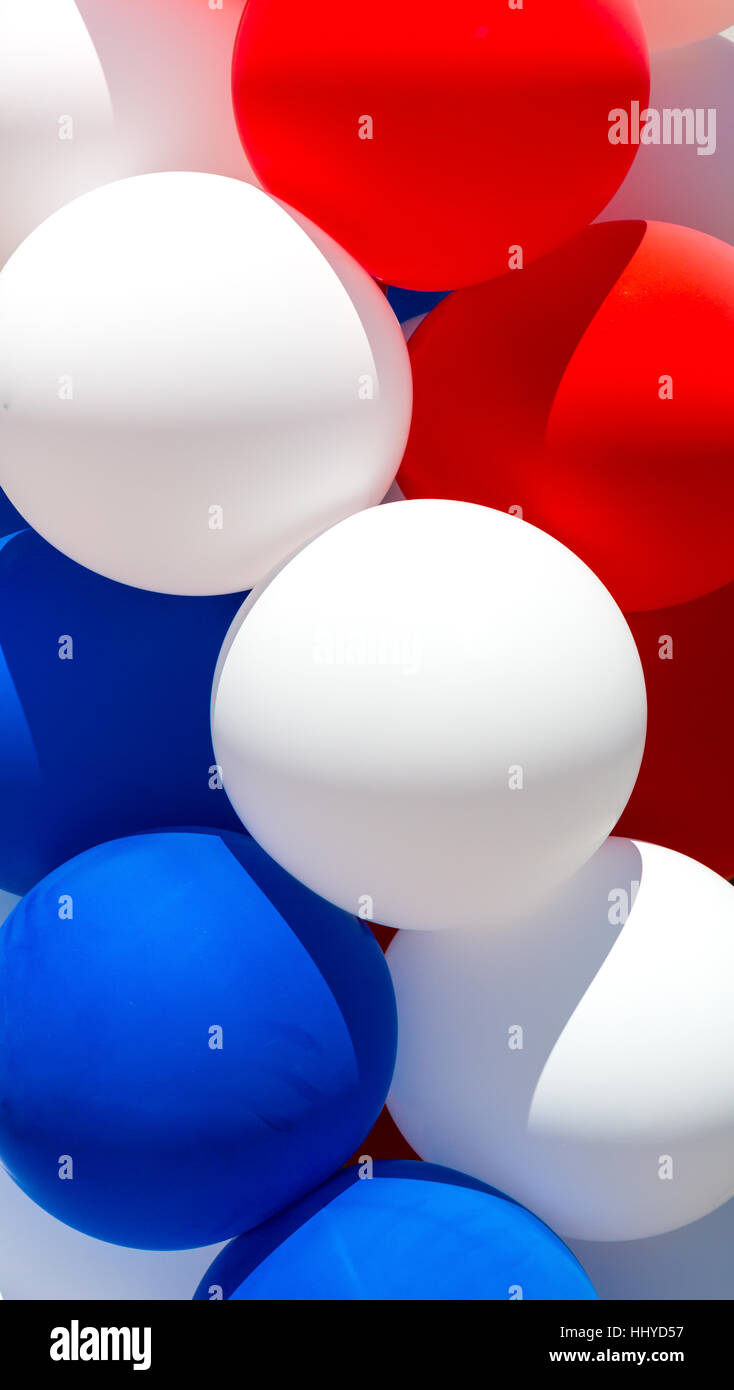 Close up of tricolor balloons Stock Photo - Alamy