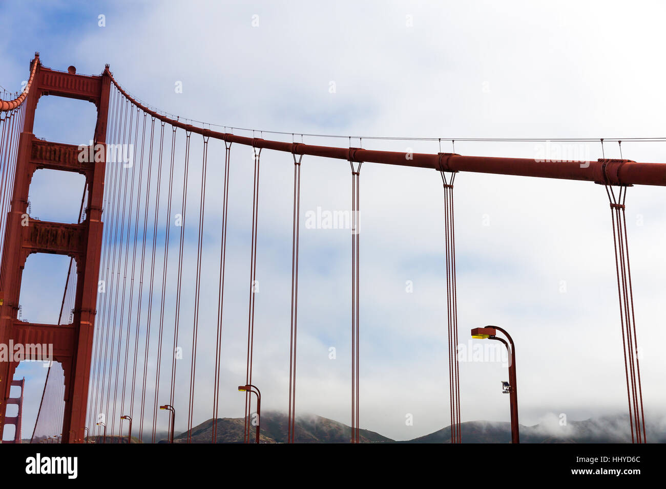 Tethers construction on Golden Gate Bridge Stock Photo - Alamy