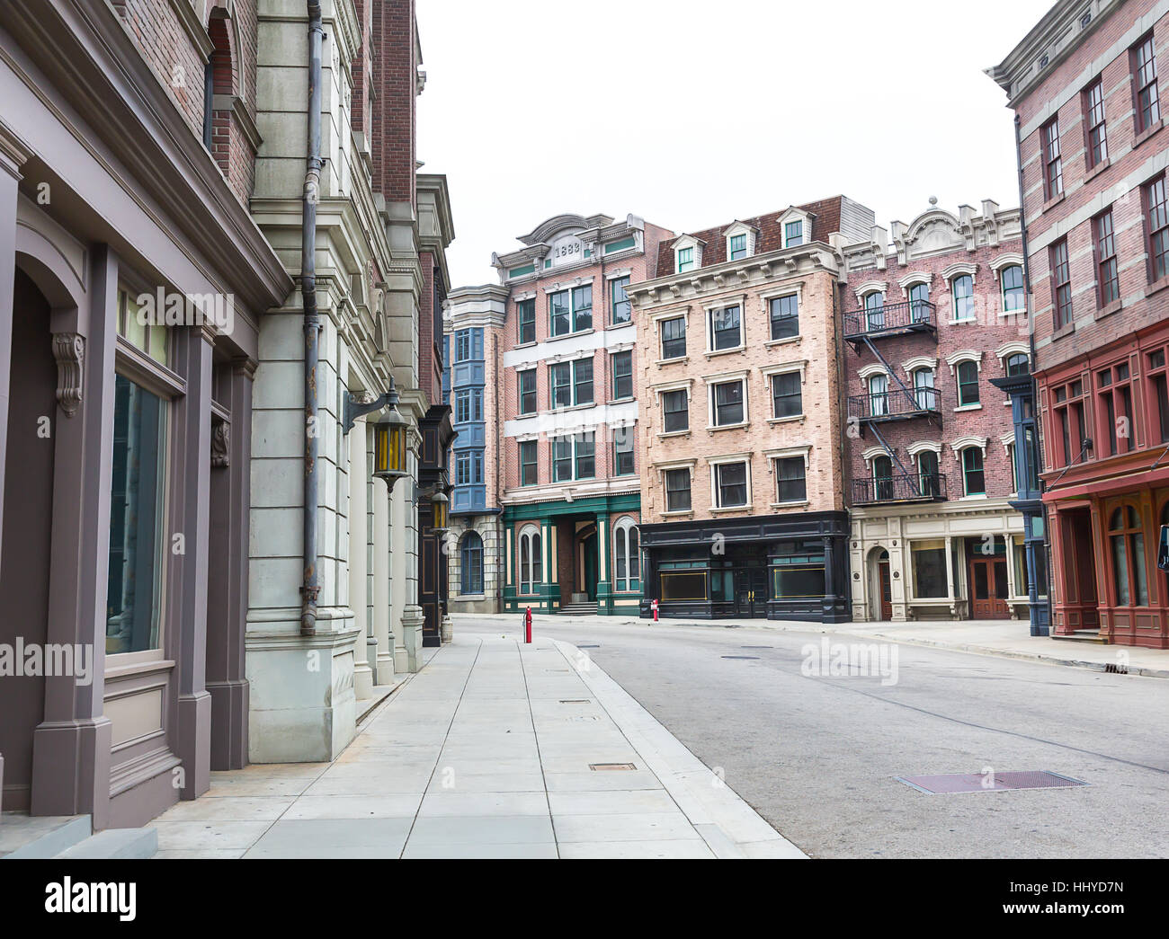 Empty street of the old town Stock Photo - Alamy