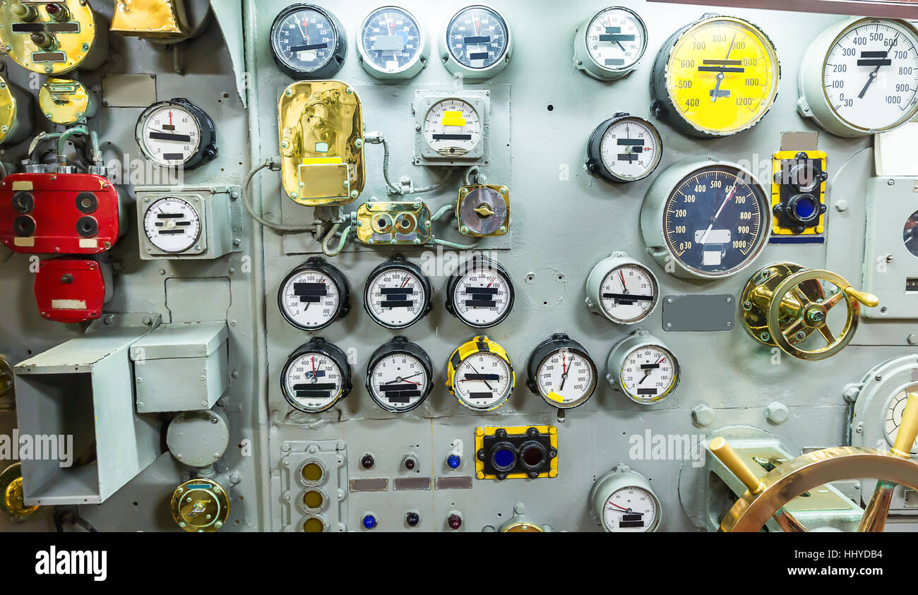 Engineering interior of aircraft carrier Stock Photo - Alamy