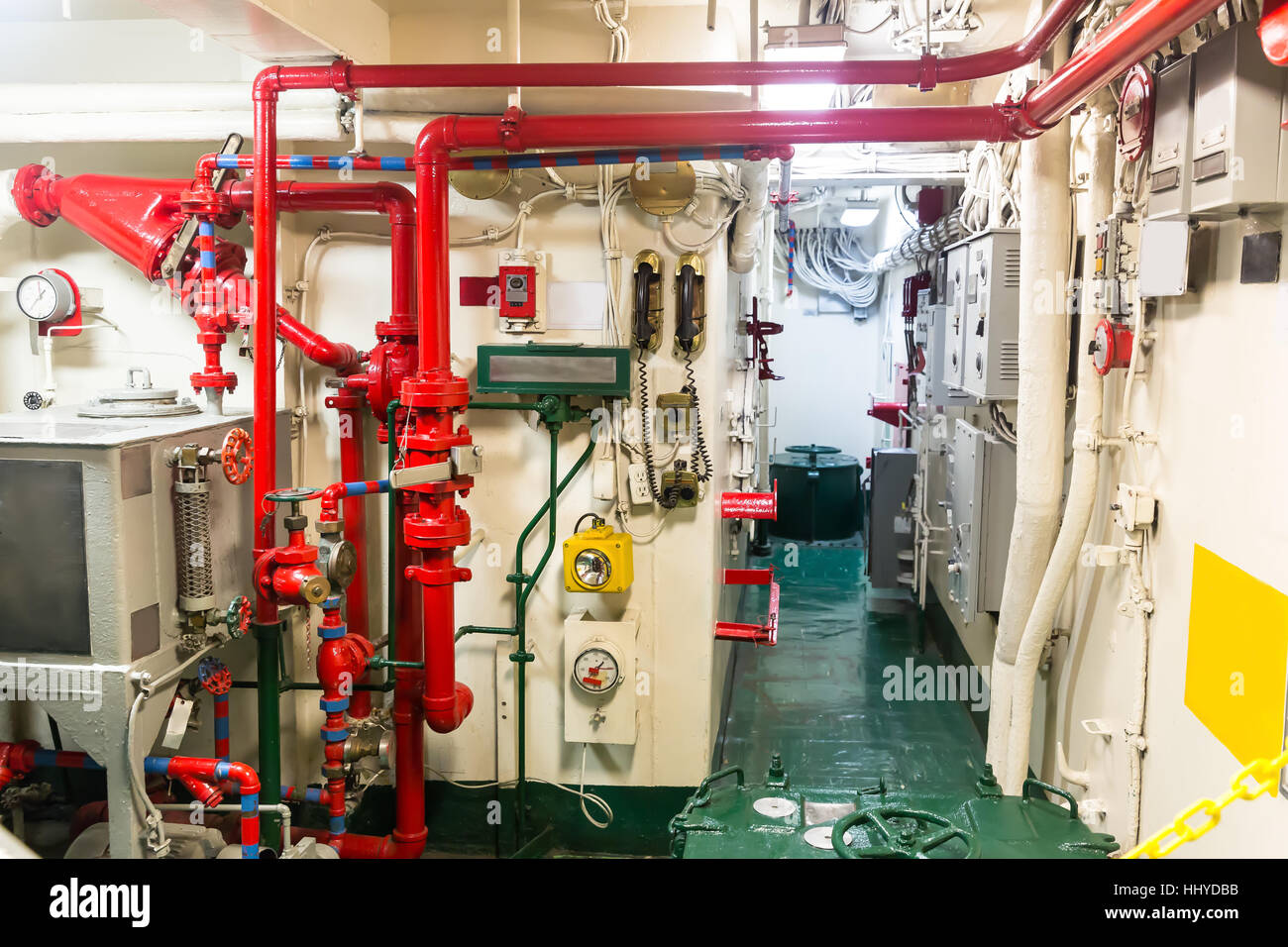 Pipe system on war ship Stock Photo - Alamy