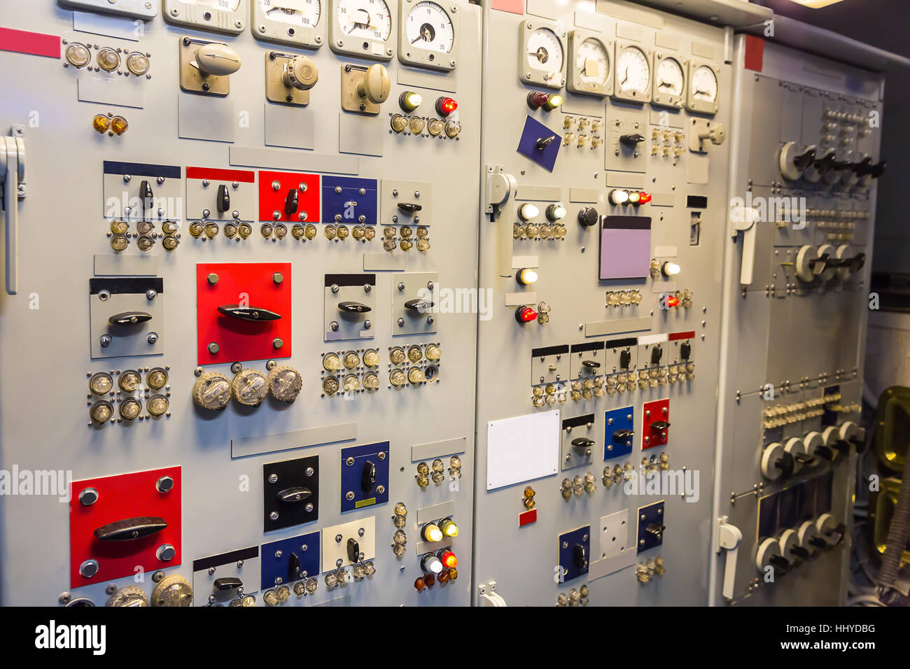 Military ship electricity gauge Stock Photo - Alamy