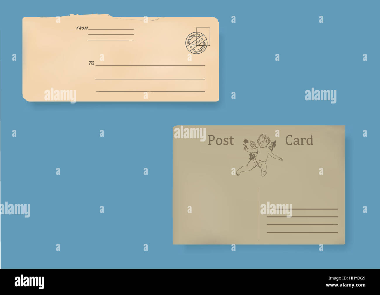 Set of old envelopes Stock Photo - Alamy
