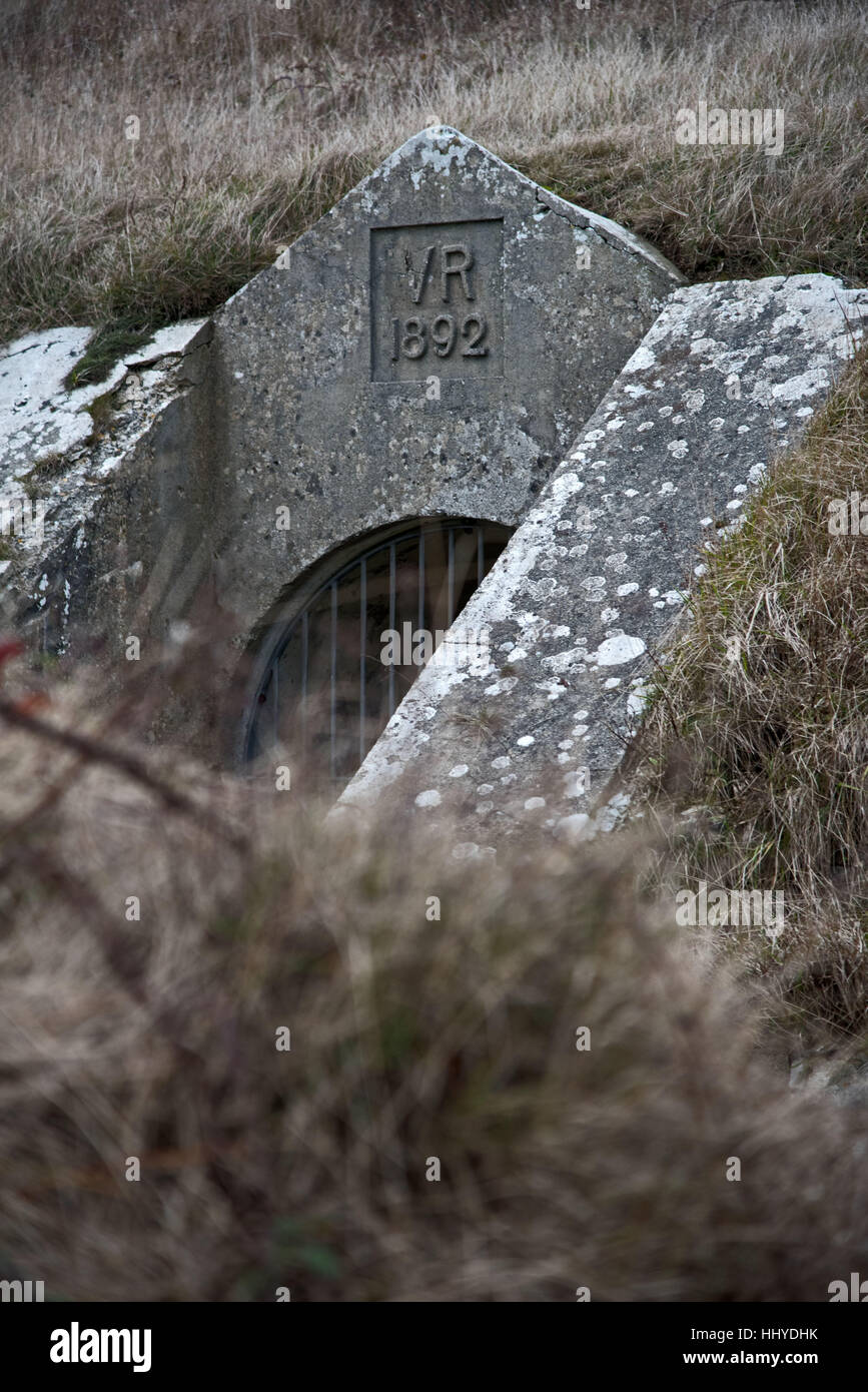 High Angle Battery, The Verne, Portland, Dorset, UK Stock Photo - Alamy