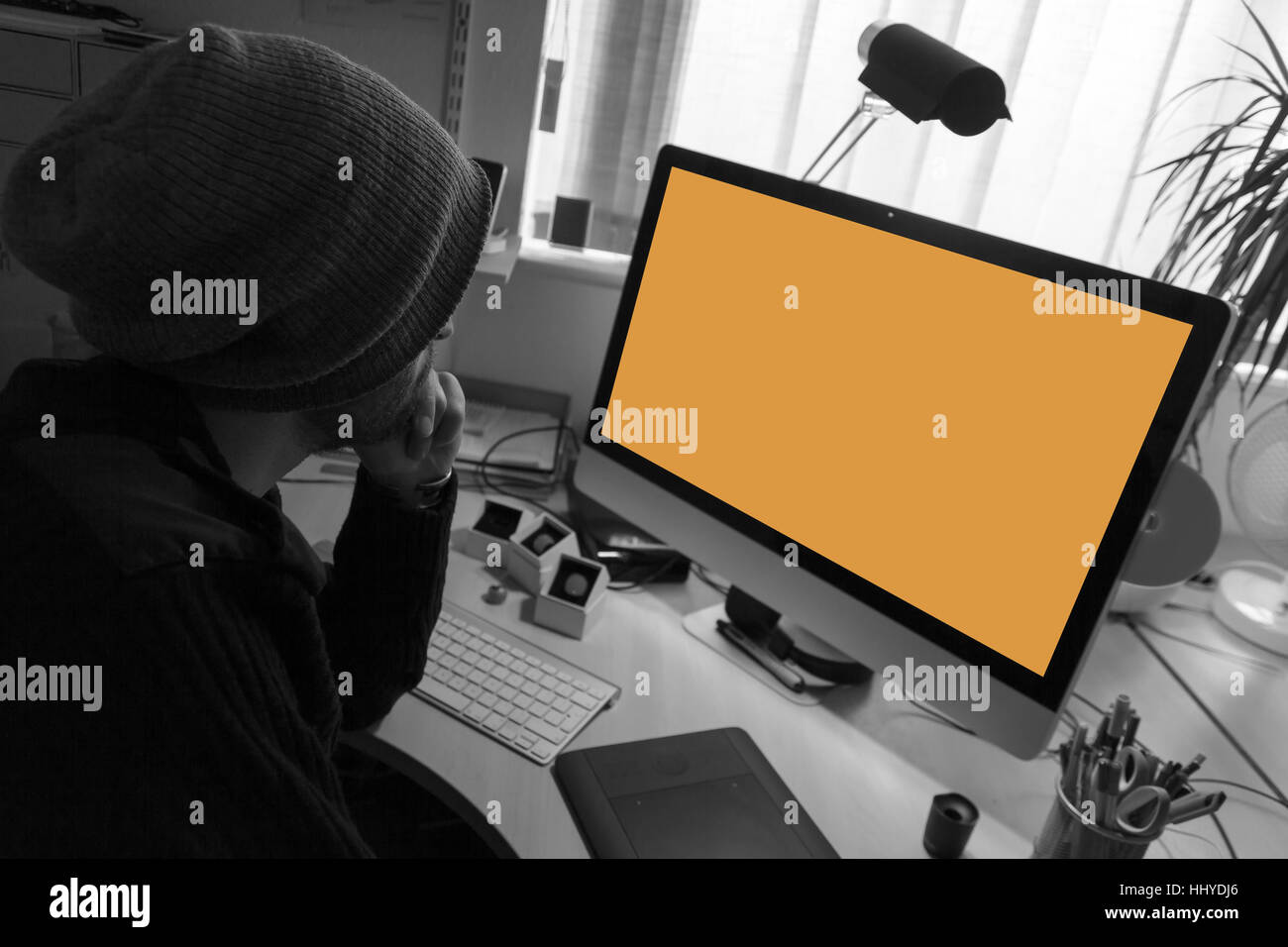 Computer animator at desk hi-res stock photography and images - Alamy
