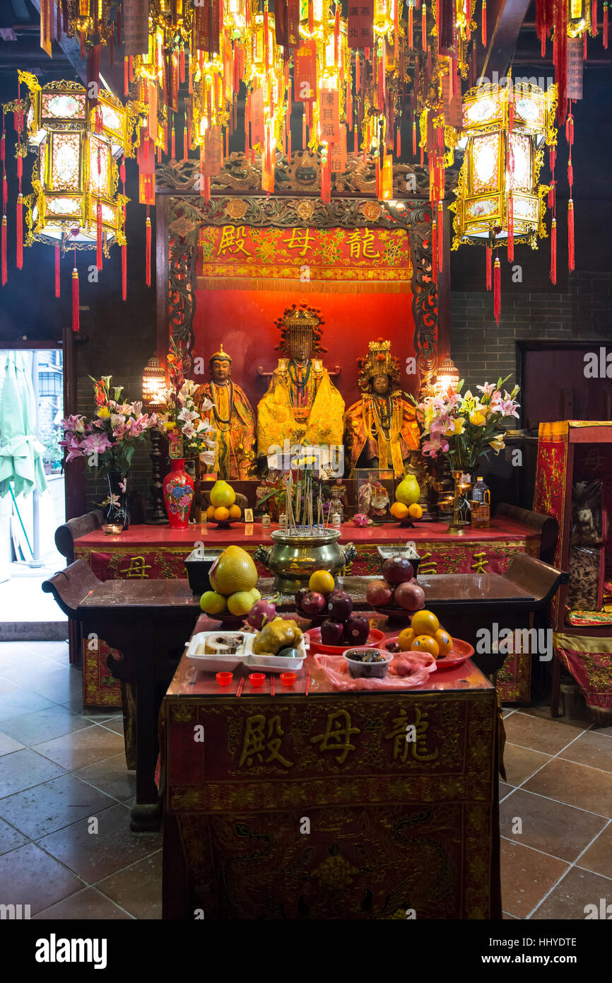 The altar in Man Mo Temple in Hong Kong Stock Photo - Alamy