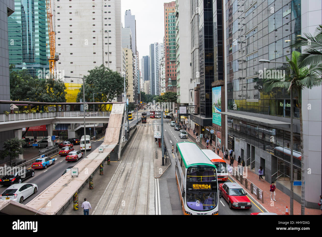 the traffic in hong kong roads Stock Photo - Alamy